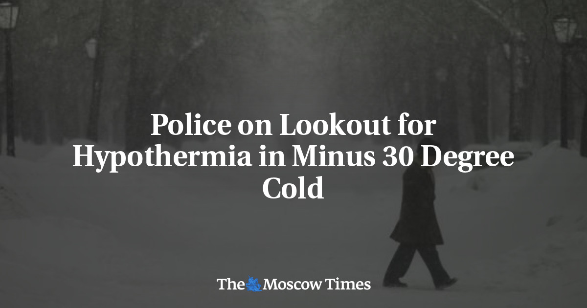 Police on Lookout for Hypothermia in Minus 30 Degree Cold