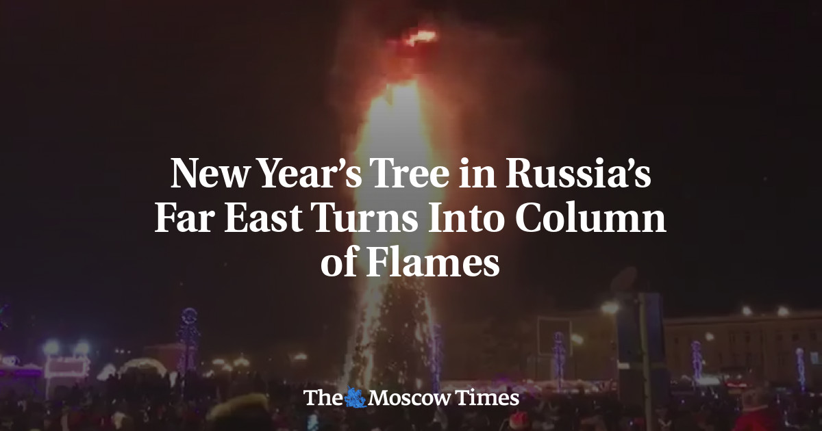 New Year’s Tree in Russia’s Far East Turns Into Column of Flames