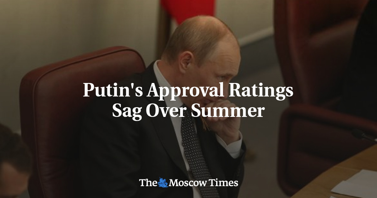 Putin's Approval Ratings Sag Over Summer