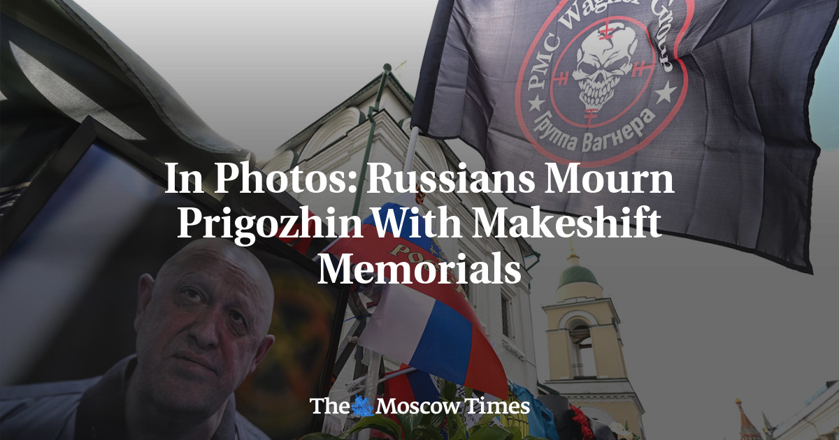 In Photos: Russians Mourn Prigozhin With Makeshift Memorials - The ...
