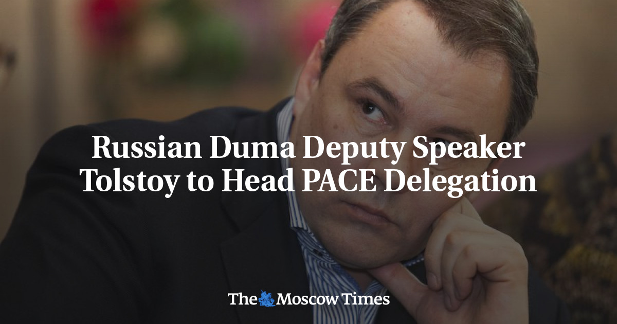 Russian Duma Deputy Speaker Tolstoy to Head PACE Delegation