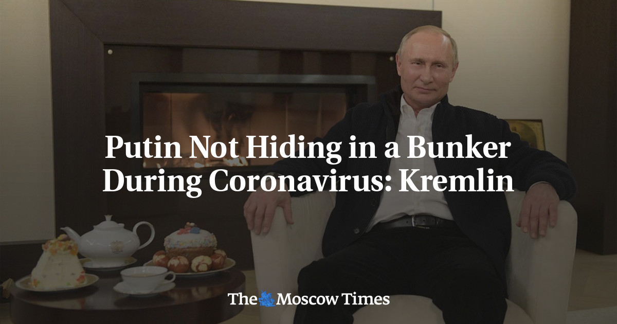 Putin Not Hiding in a Bunker During Coronavirus: Kremlin - The Moscow Times