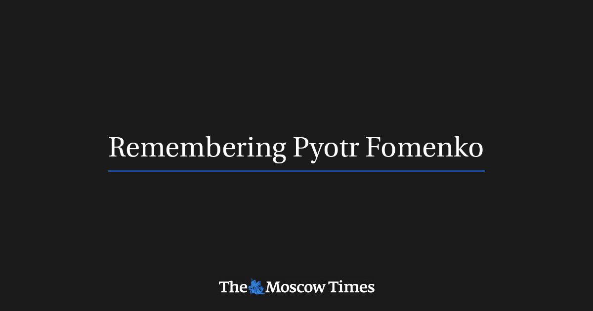 Remembering Pyotr Fomenko
