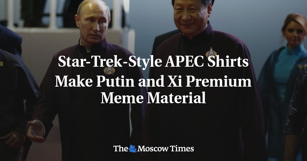 Star-Trek-Style APEC Shirts Make Putin and Xi Premium Meme Material