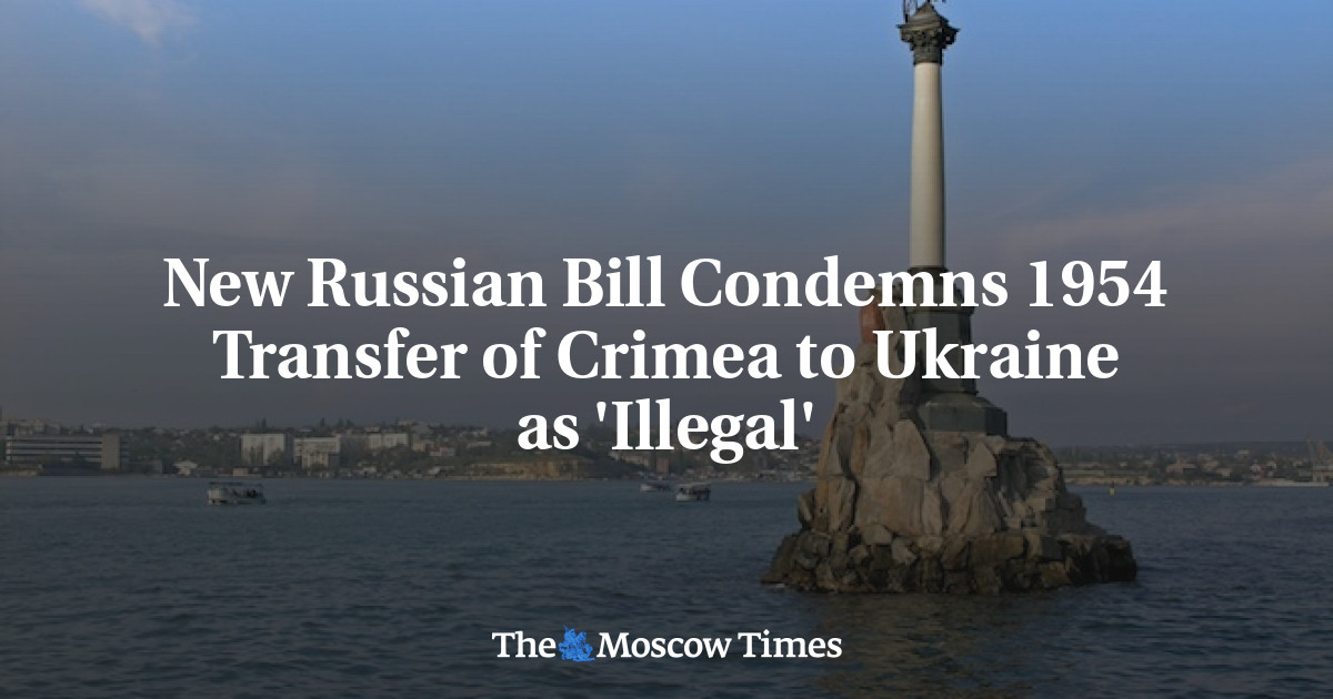 New Russian Bill Condemns 1954 Transfer of Crimea to Ukraine as 'Illegal'