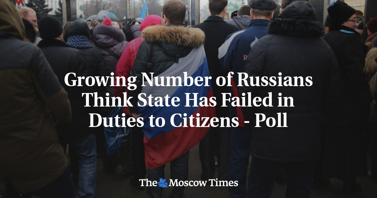 Growing Number Of Russians Think State Has Failed In Duties To Citizens