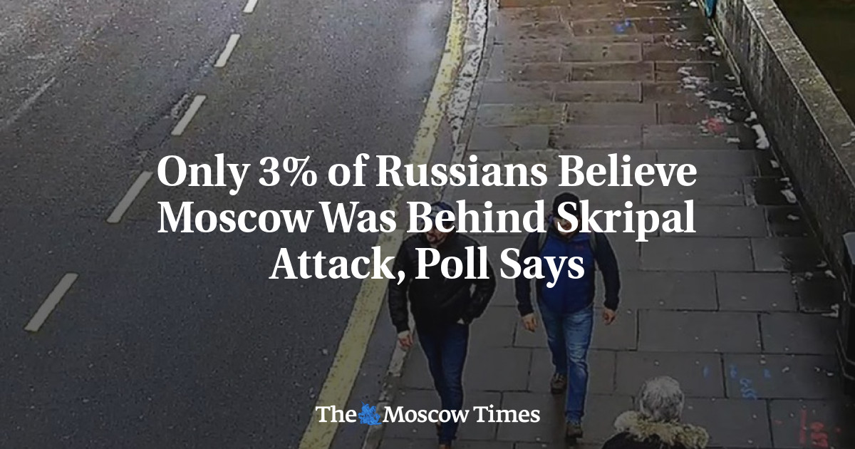 Only 3% of Russians Believe Moscow Was Behind Skripal Attack, Poll Says