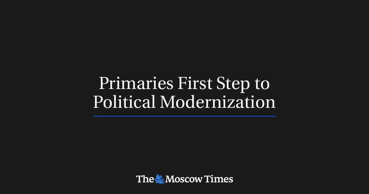 Primaries First Step to Political Modernization