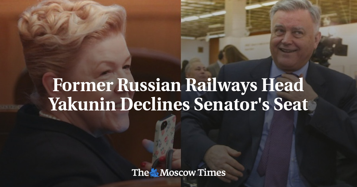Former Russian Railways Head Yakunin Declines Senator's Seat