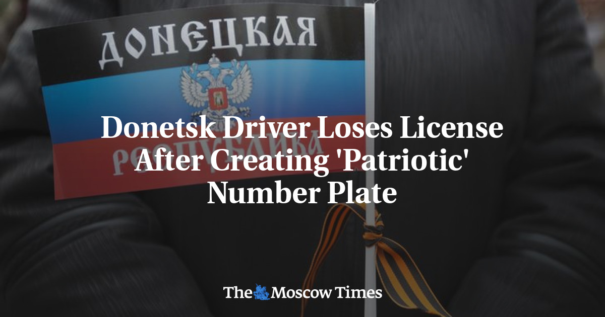 Donetsk Driver Loses License After Creating 'Patriotic' Number Plate