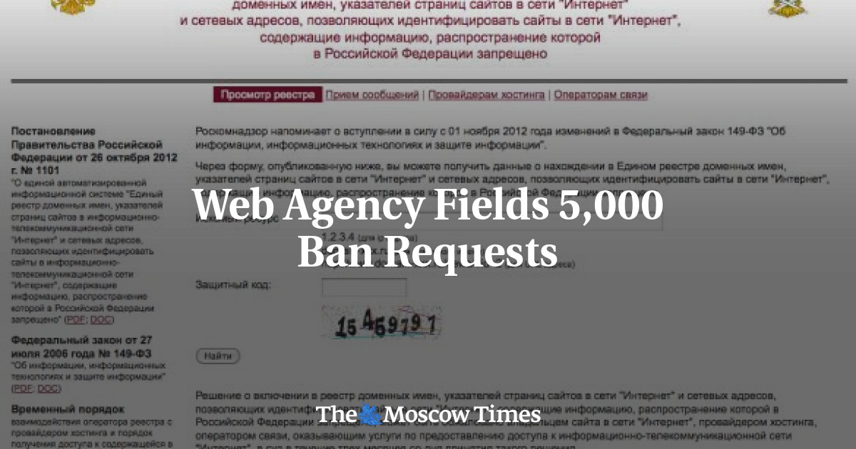 Web Agency Fields 5,000 Ban Requests