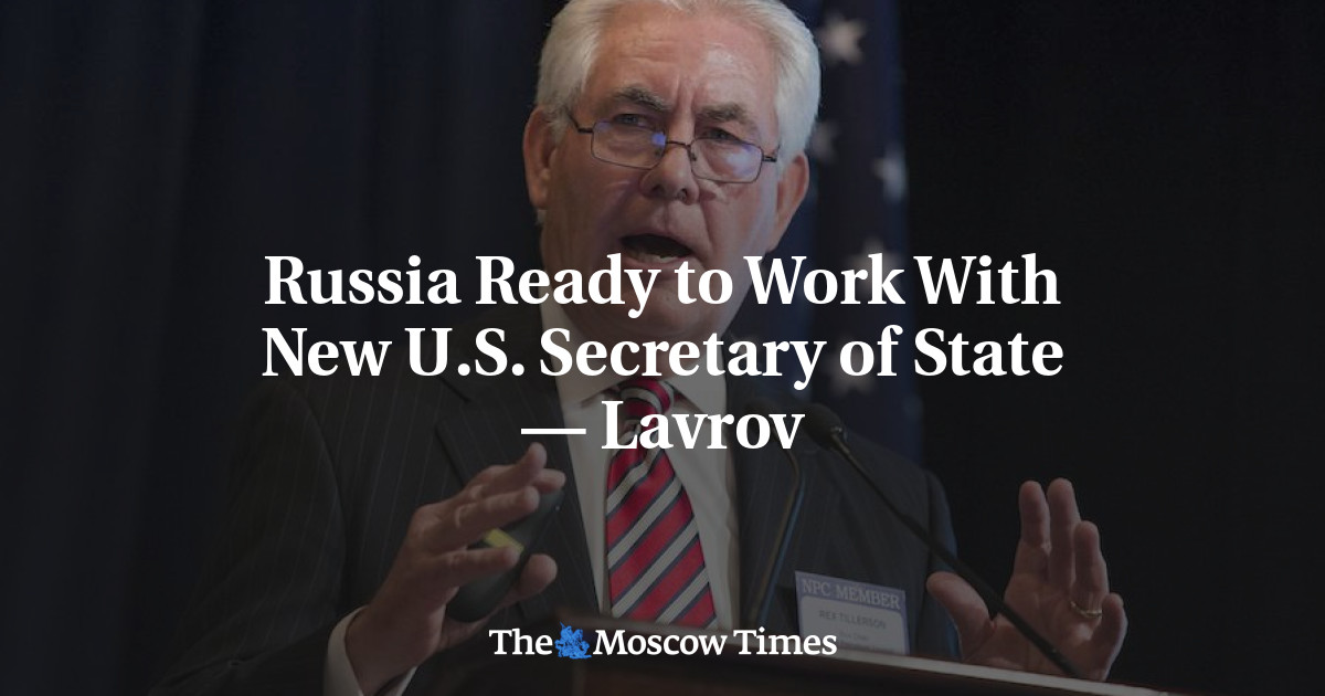 Russia Ready to Work With New U.S. Secretary of State — Lavrov