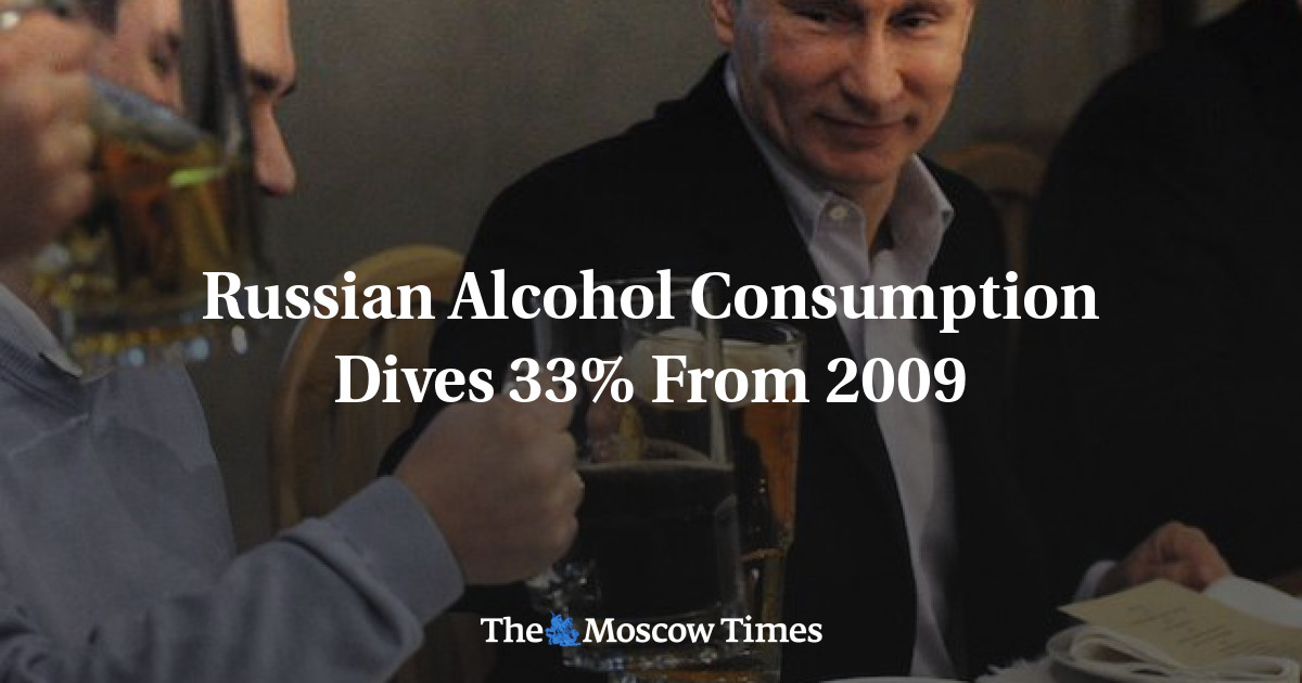 Russian Alcohol Consumption Dives 33% From 2009