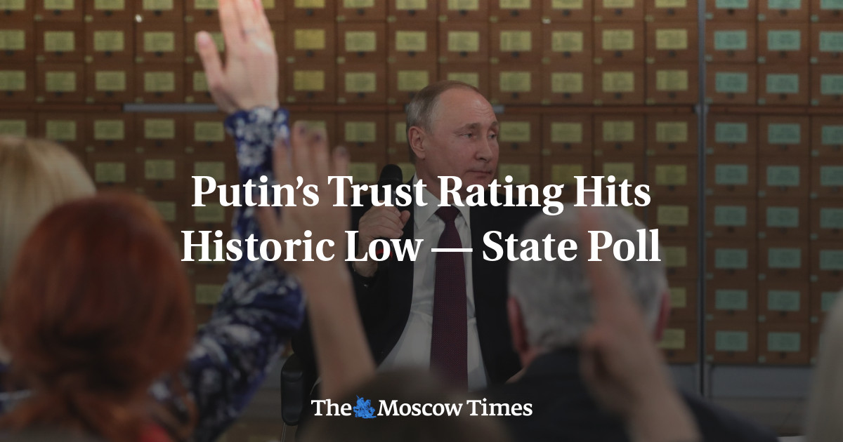 Putin’s Trust Rating Hits Historic Low — State Poll - The Moscow Times