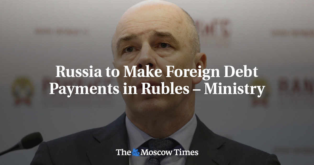 Russia to Make Foreign Debt Payments in Rubles – Ministry - The Moscow ...