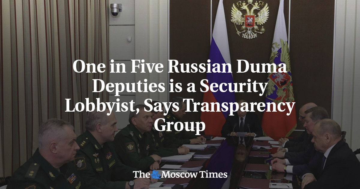 One in Five Russian Duma Deputies is a Security Lobbyist, Says ...