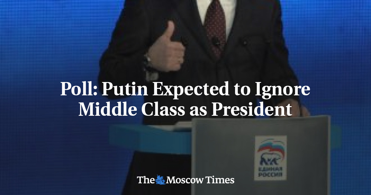 Poll: Putin Expected to Ignore Middle Class as President