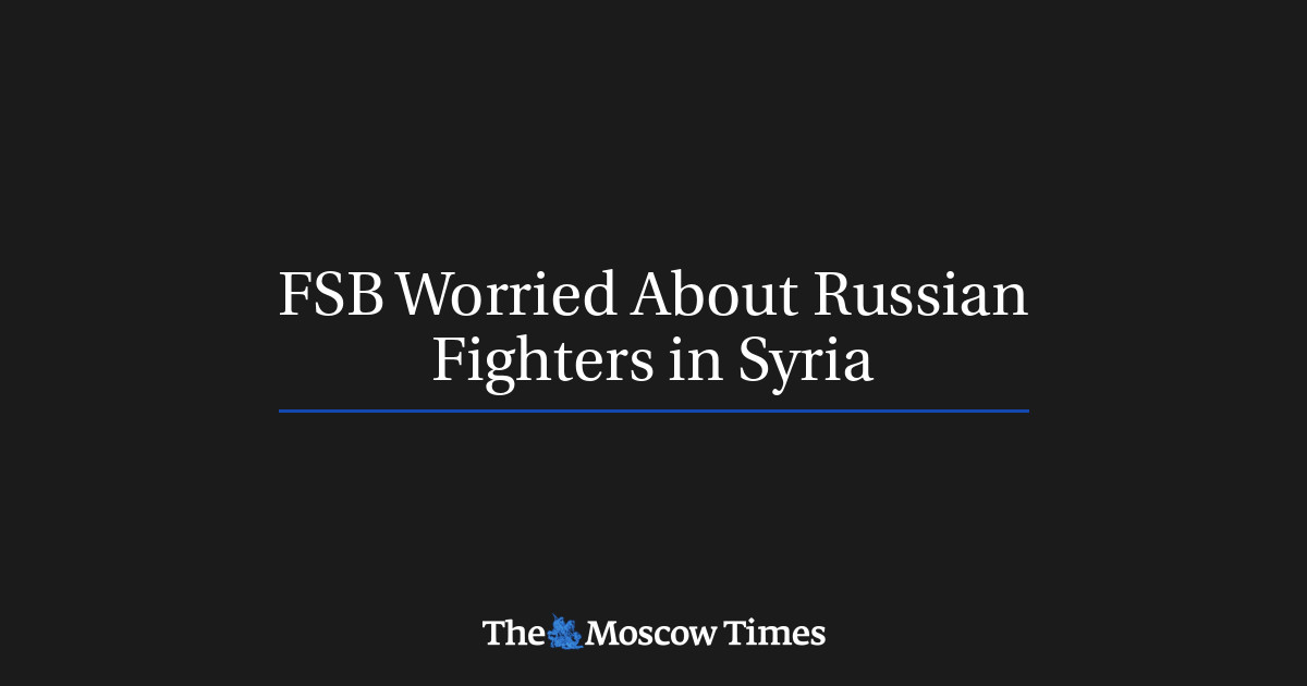 FSB Worried About Russian Fighters in Syria