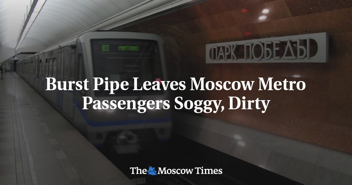 Burst Pipe Leaves Moscow Metro Passengers Soggy, Dirty