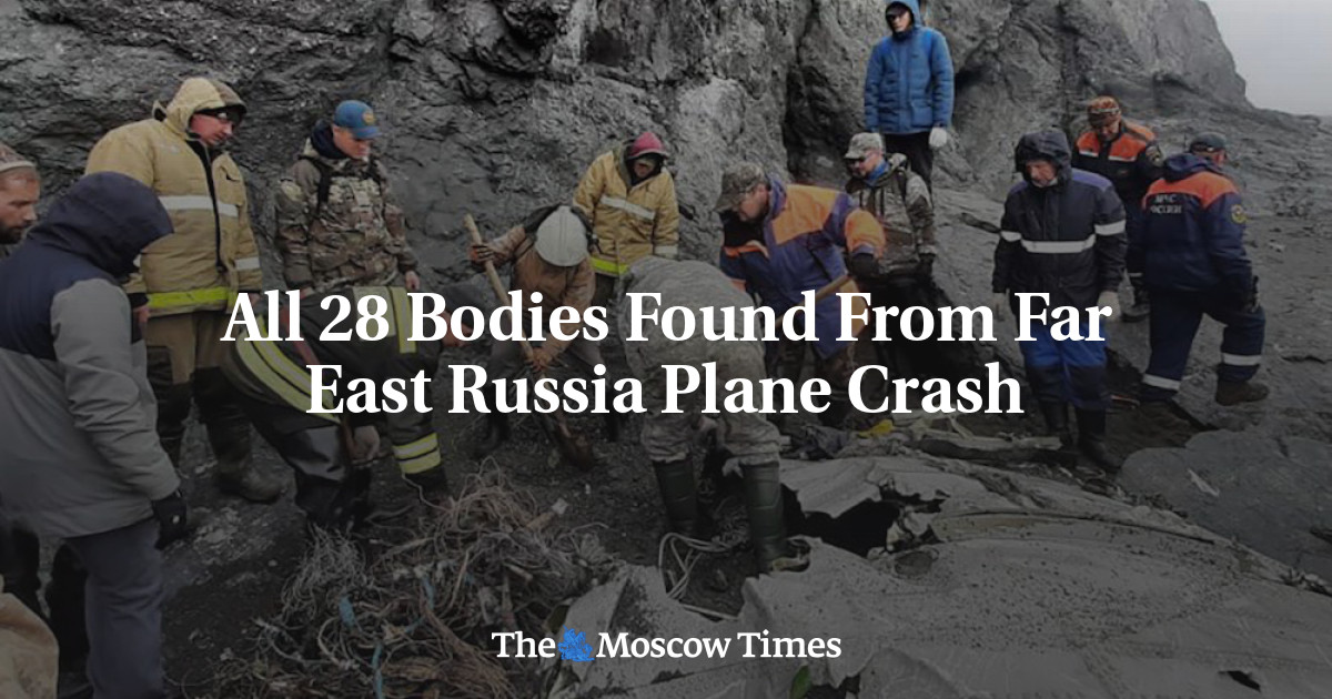 All 28 Bodies Found From Far East Russia Plane Crash - The Moscow Times