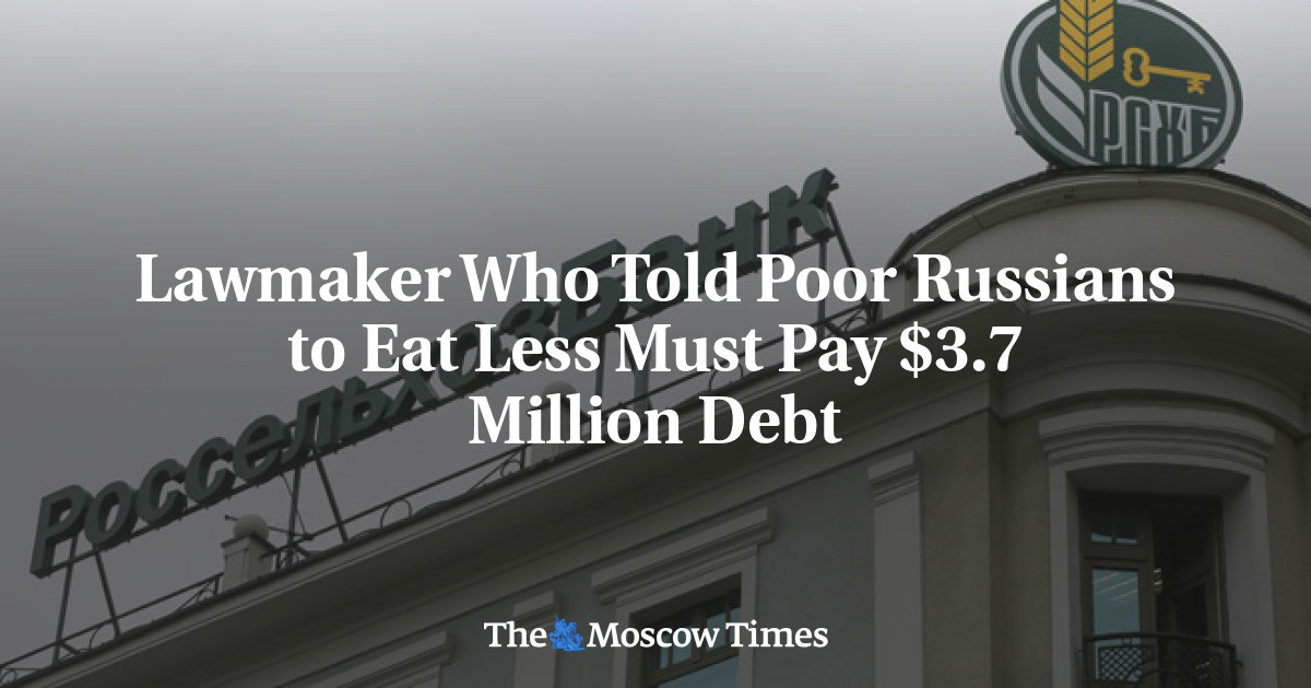 Lawmaker Who Told Poor Russians to Eat Less Must Pay $3.7 Million Debt