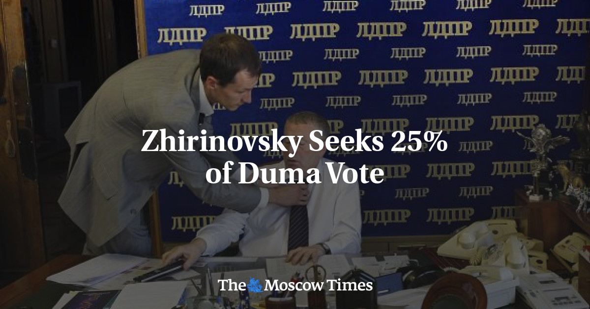 Zhirinovsky Seeks 25% of Duma Vote
