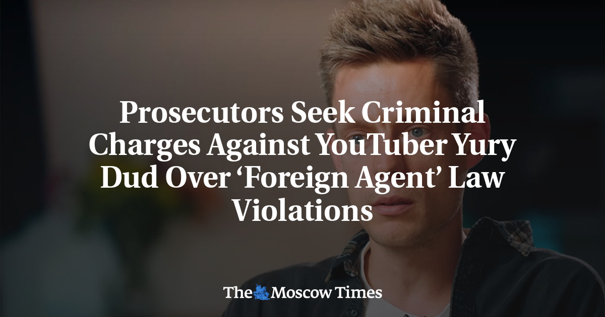 Prosecutors Seek Criminal Charges Against YouTuber Yury Dud Over ...