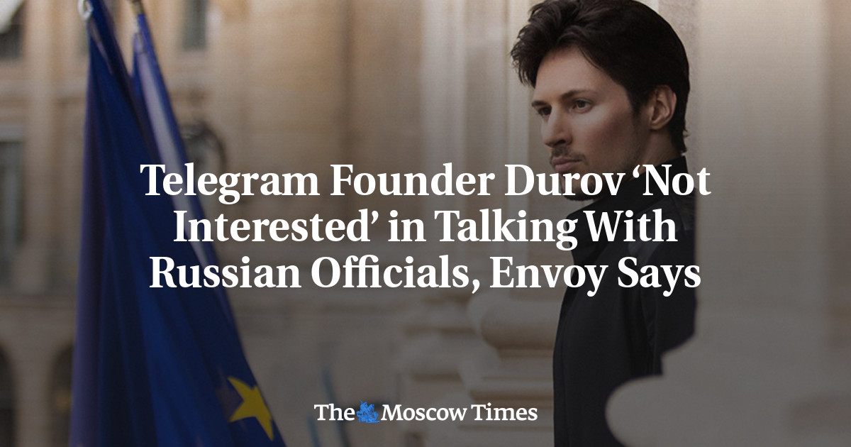 Telegram Founder Durov ‘Not Interested’ in Talking With Russian ...