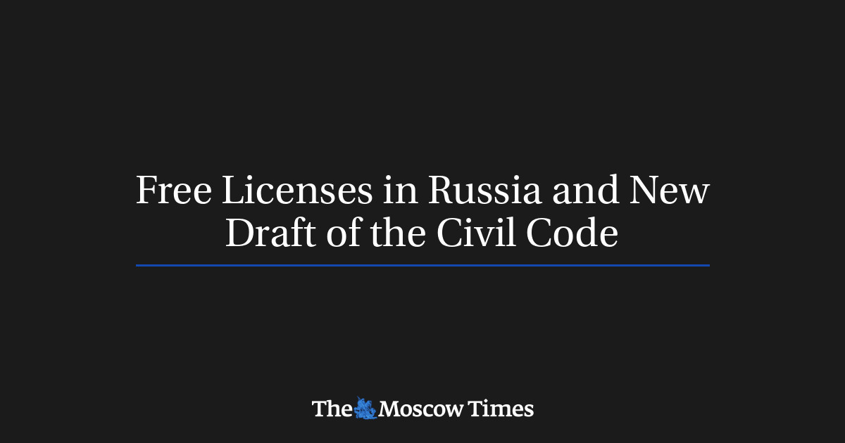 Free Licenses in Russia and New Draft of the Civil Code