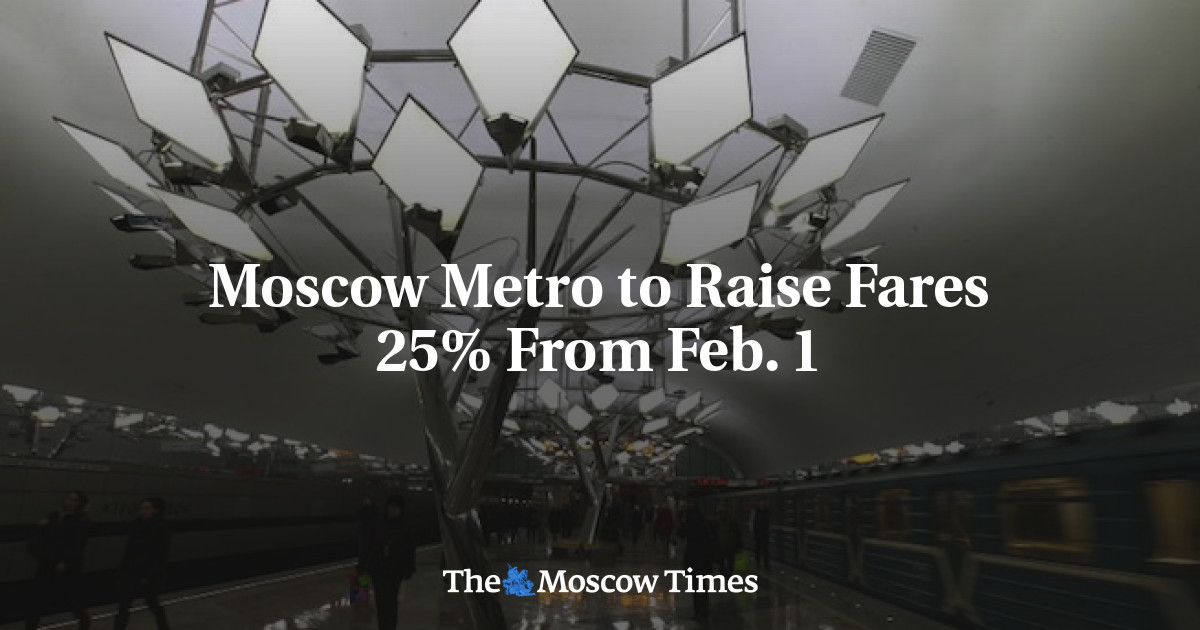 Moscow Metro to Raise Fares 25% From Feb. 1