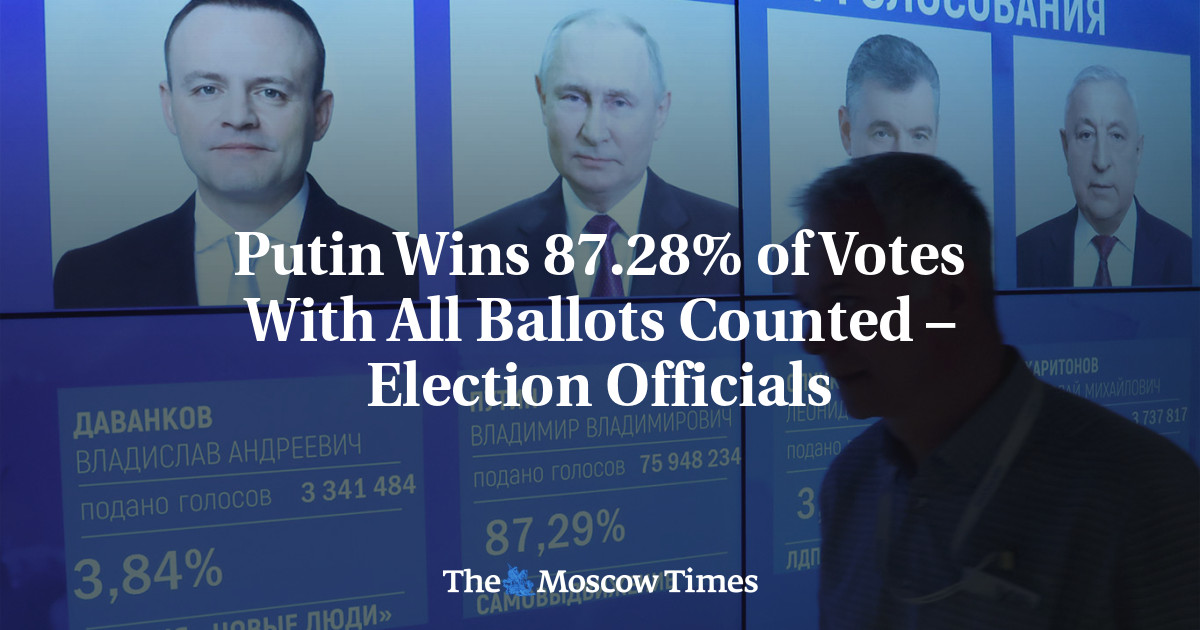 Putin Wins 87.28% of Votes With All Ballots Counted – Election ...