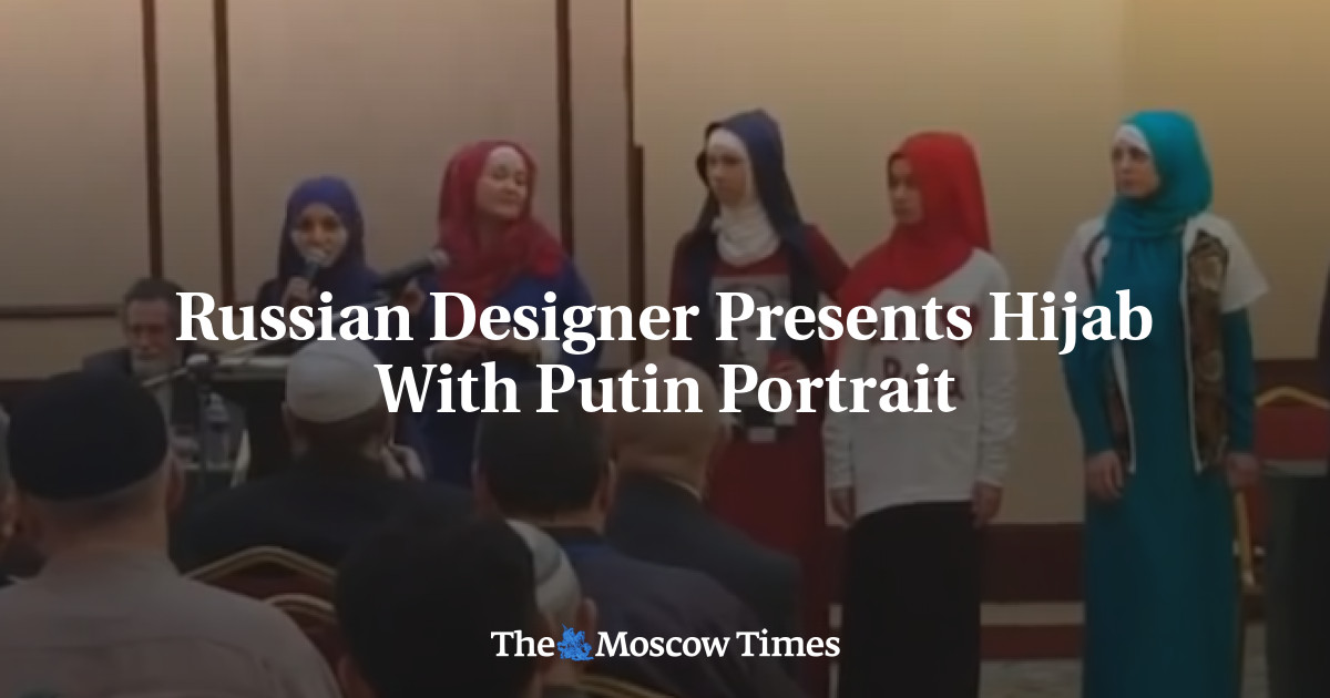 Russian Designer Presents Hijab With Putin Portrait