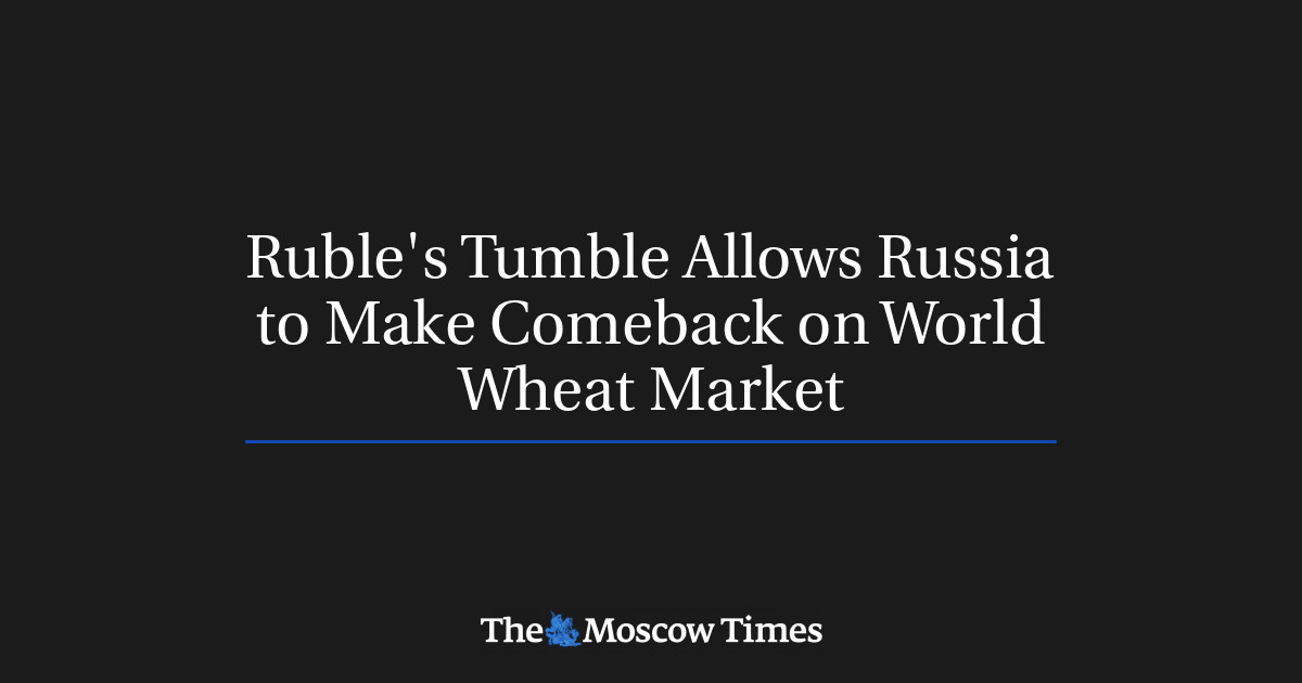 Ruble's Tumble Allows Russia to Make Comeback on World Wheat Market