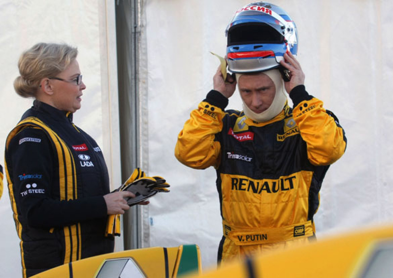 Putin Roars Off in Formula One Race Car