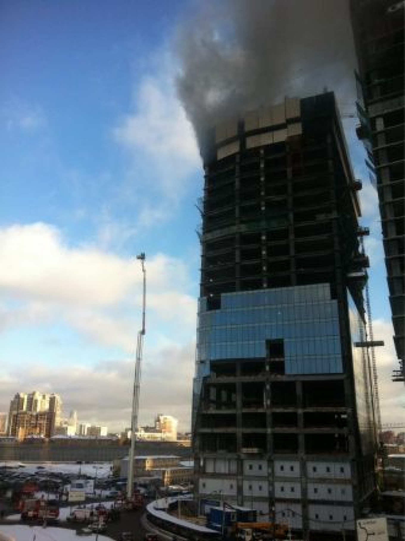 Moskva-City Tower Fire Extinguished