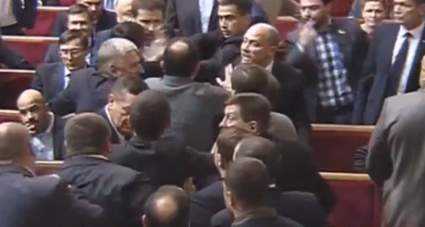 Brawl Erupts in Ukraine Parliament (Video)