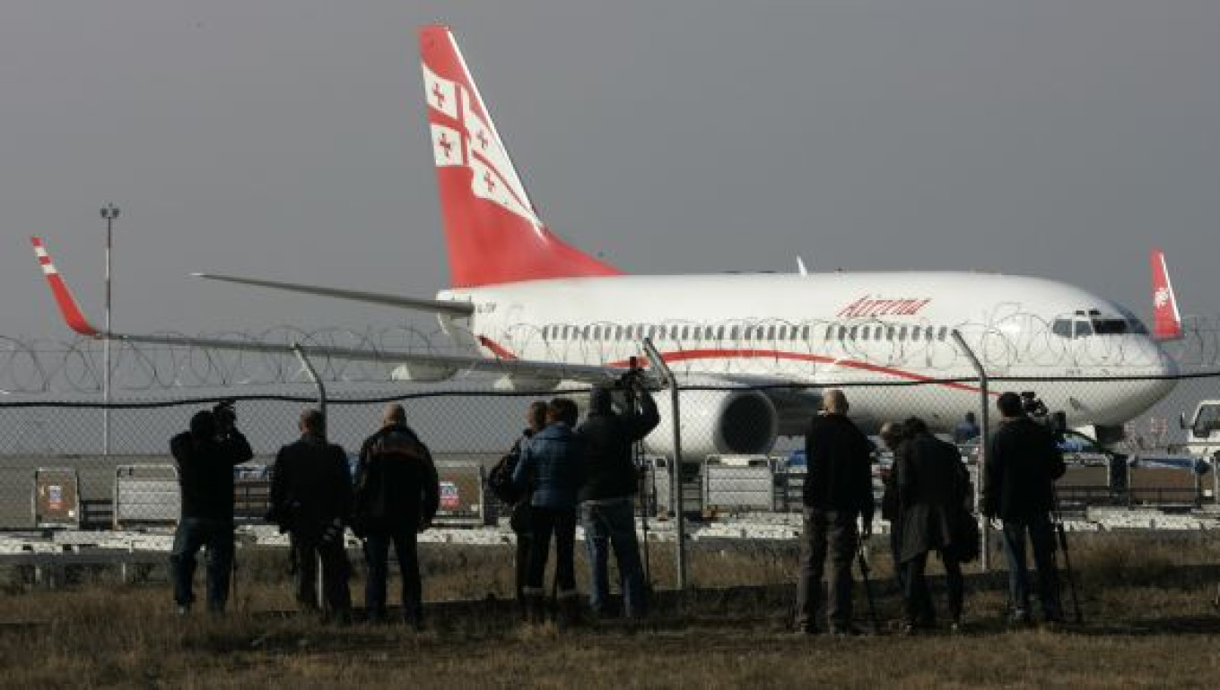 First Flight Arrives From Tbilisi