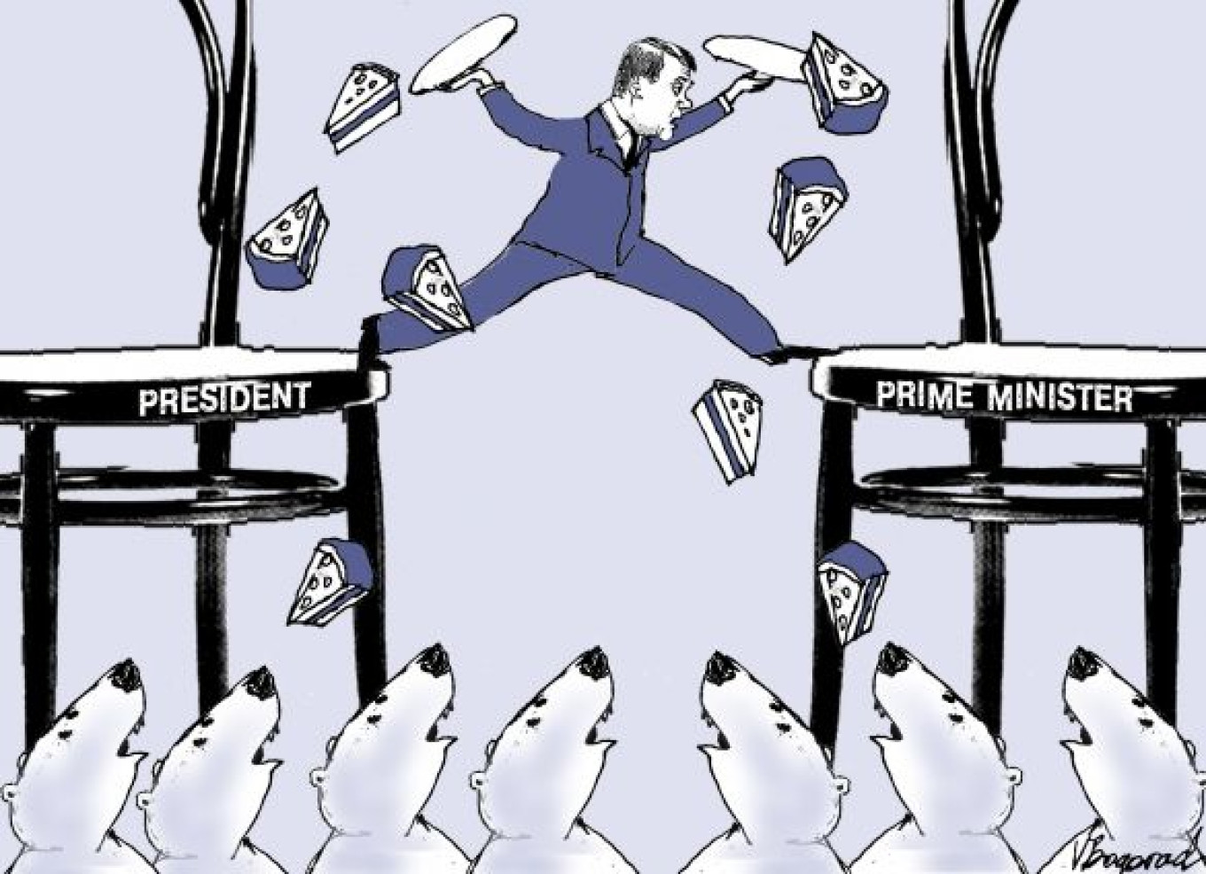 Medvedev as Cheerleader-in-Chief