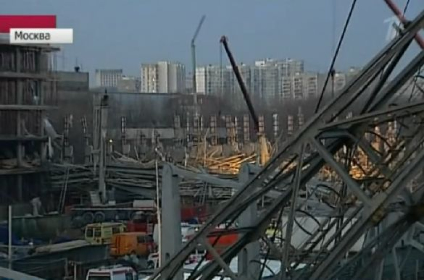 High-Rise Under Construction Collapses in Moscow